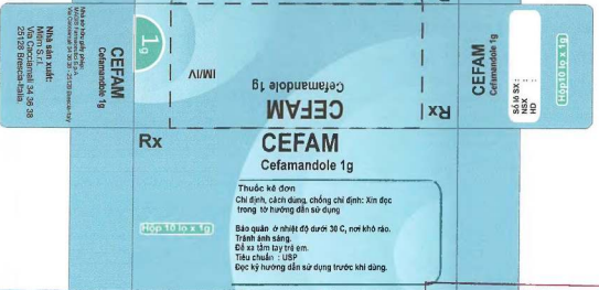 Hướng dẫn sử dụng thuốc kháng sinh - Cefam (Cefamandol)