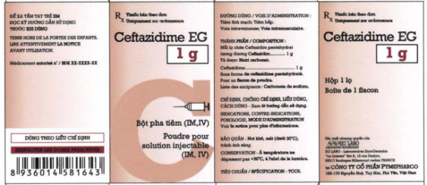 Hướng dẫn sử dụng thuốc - Alfacef, Cefzidimstad, Ceftazidime EG