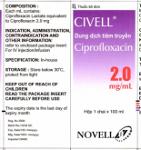 Thuốc Ciprofloxacin - Civell | Pharmog