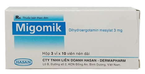 Thuốc trị đau nửa đầu - Migomik & Hadermik (DihydroErgotamin)
