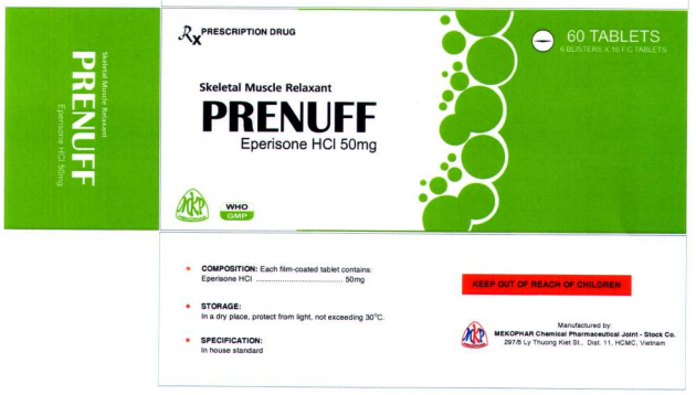 Hướng dẫn sử dụng thuốc giãn cơ xương - Prenuff (Eperison)
