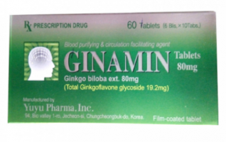 Thuốc Ginkgo biloba - Ginamin/Ginkapra/Koreamin/Yucarmin | Pharmog