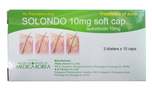 Thuốc Isotretinoin - Acmolrine/Nimegen/Solondo | Pharmog