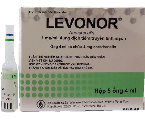 Thuốc Noradrenaline - Levonor