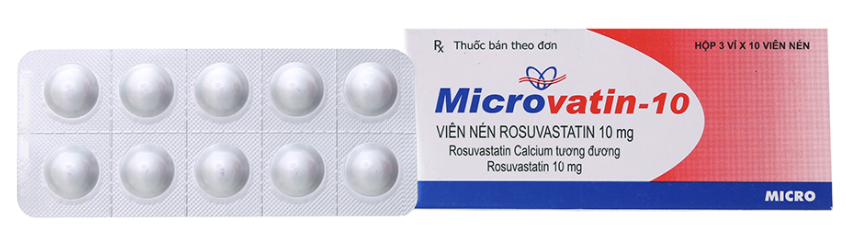Thuốc trị mỡ máu Rosuvastatin - Microvatin/Vasulax