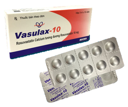 Thuốc trị mỡ máu Rosuvastatin - Microvatin/Vasulax