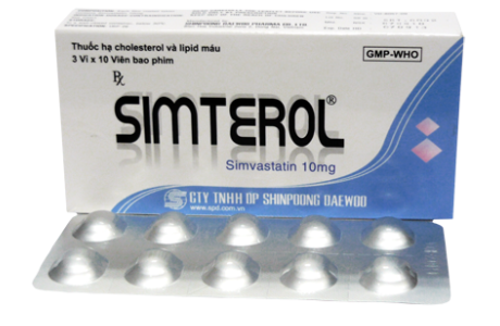 Thuốc điều trị mỡ máu Simvastatin - Simterol