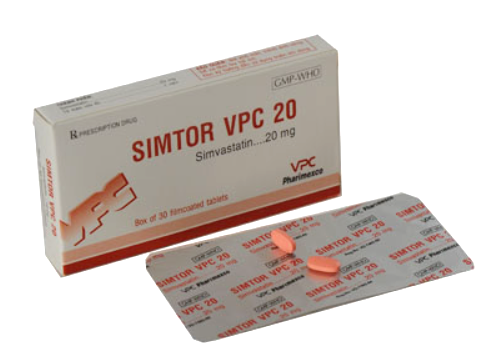 Thuốc điều trị mỡ máu Simvastatin - Simtor VPC