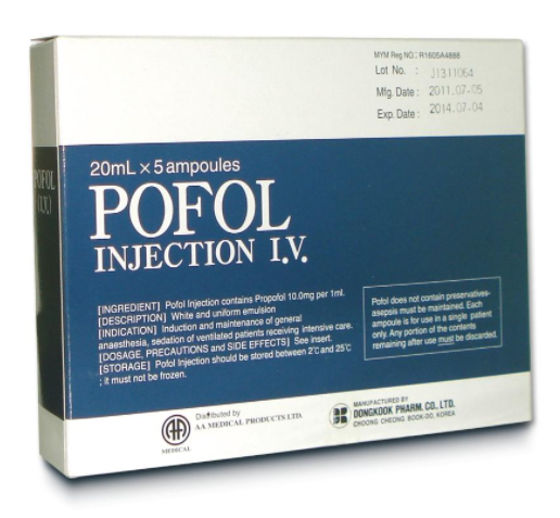 Thuốc gây mê Propofol - Protovan Inj/Pofol Inj