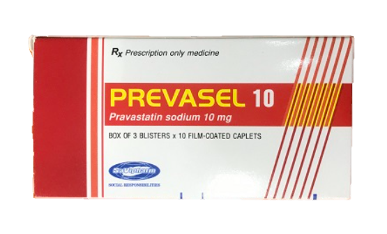 Thuốc hạ mỡ máu Pravastatin SaVi/Fasthan/Prevasel