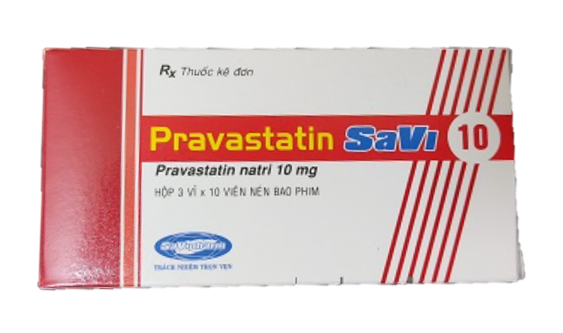 Thuốc hạ mỡ máu Pravastatin SaVi/Fasthan/Prevasel