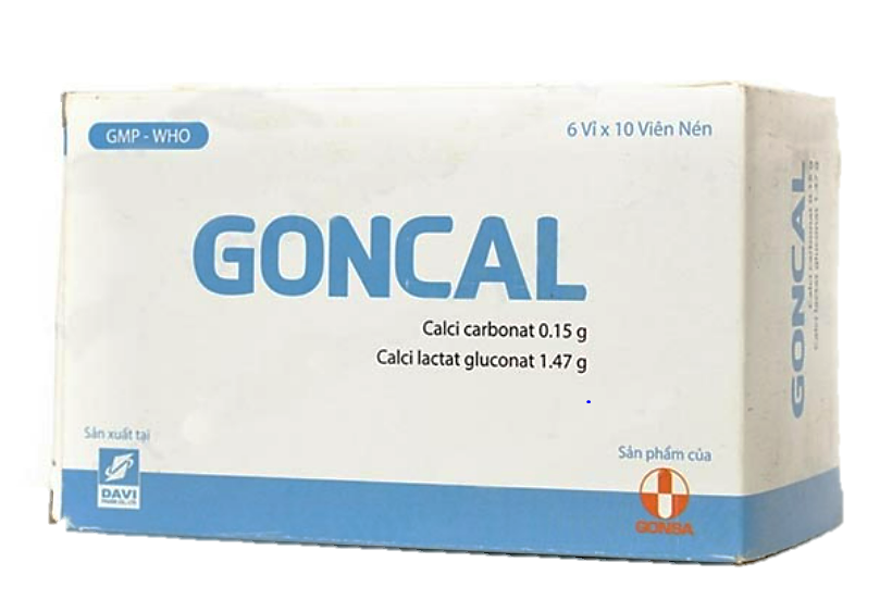 Thuốc bổ sung canxi đường uống - Goncal